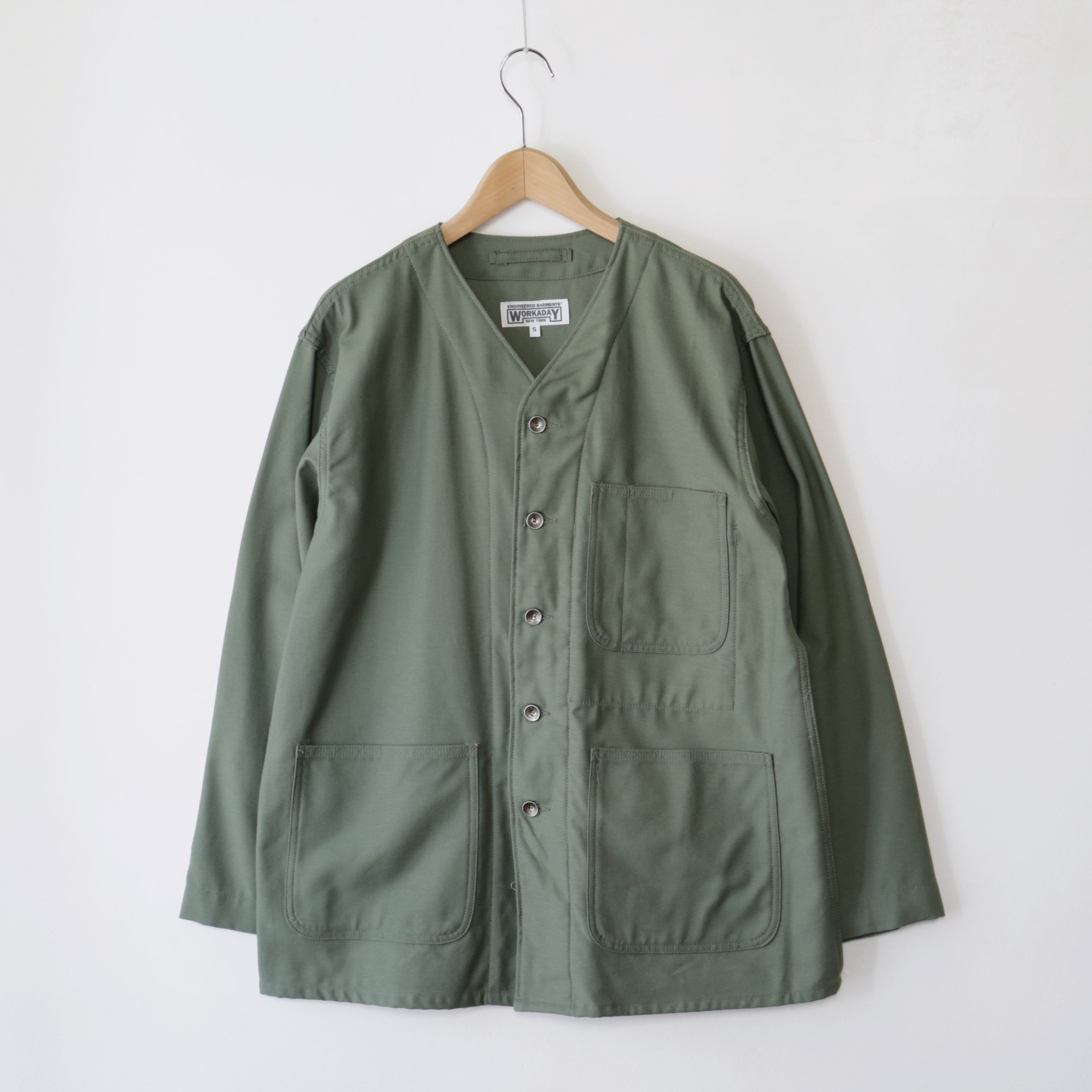 Engineer Jacket - Cotton reversed sateen｜Olive – everly