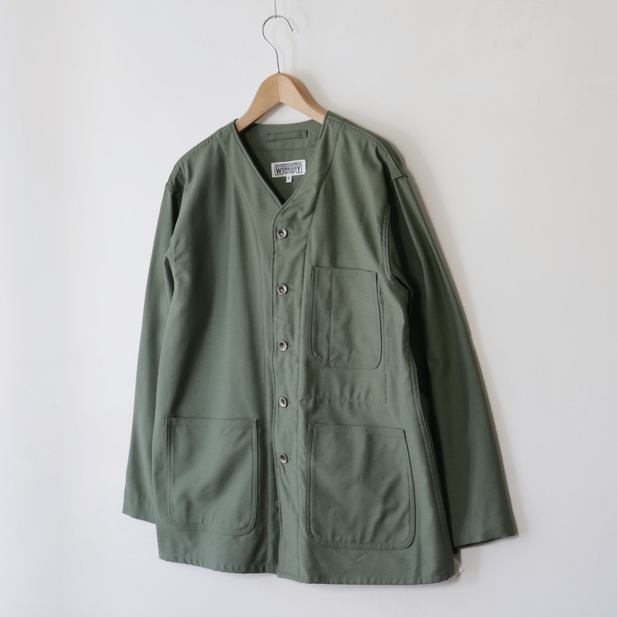 Engineer Jacket - Cotton reversed sateen｜Olive – everly