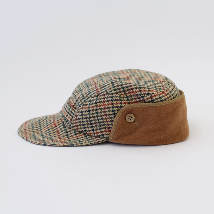 Hunter's Cap - Acrylic Wool Gunclub Check｜Khaki – everly