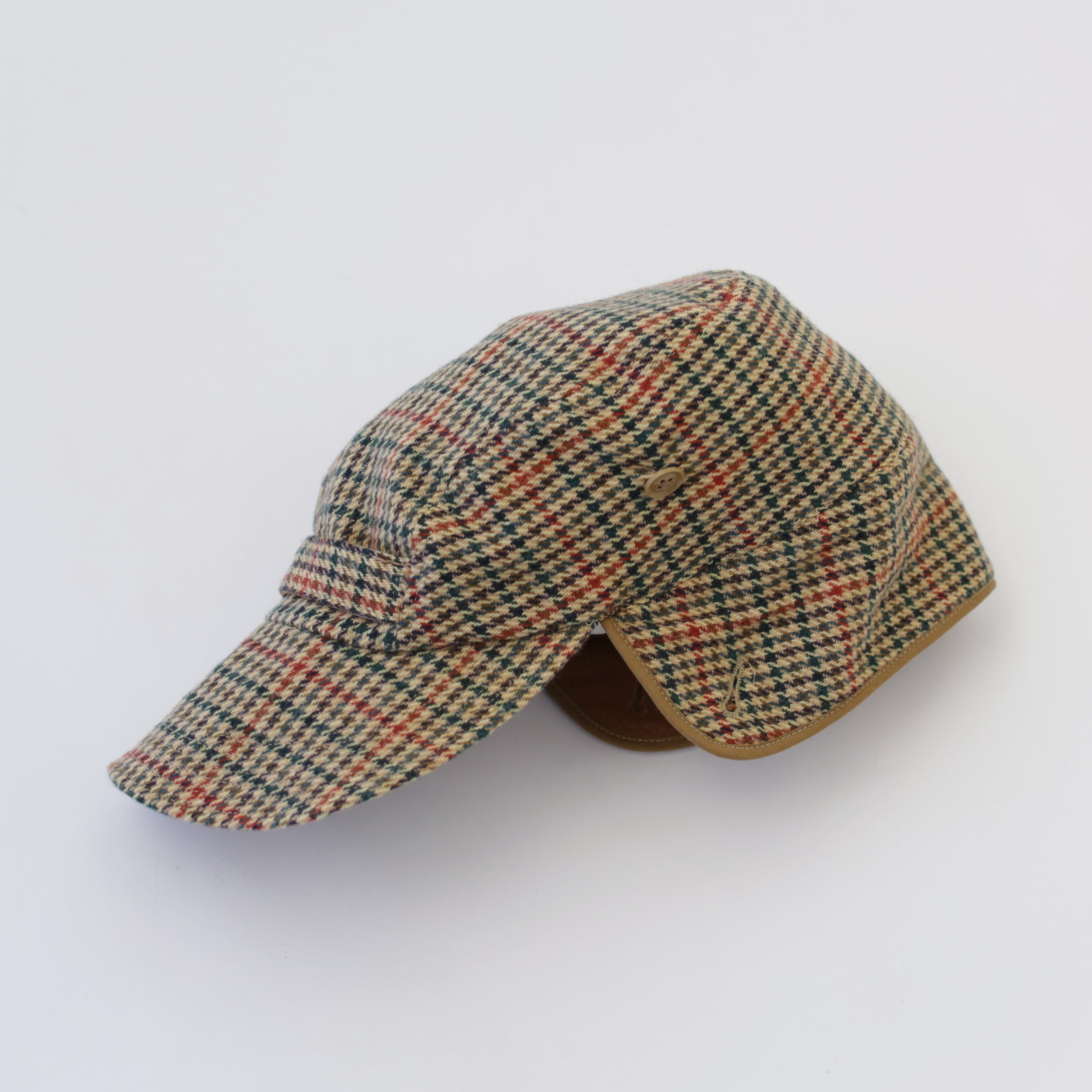 Hunter's Cap - Acrylic Wool Gunclub Check｜Khaki – everly